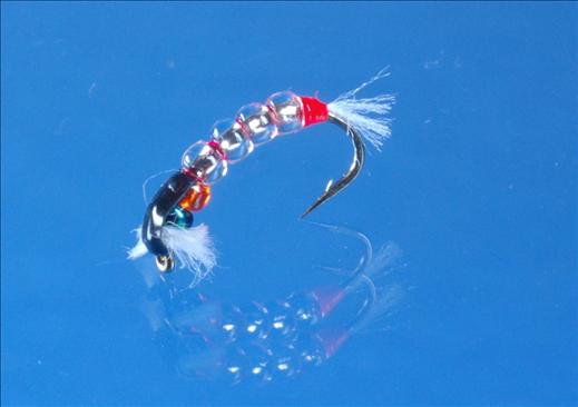 Silver and Red Bead Buzzer Fly - Fishing Flies with Fish4Flies Worldwide