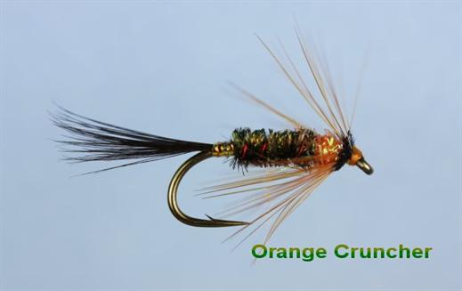 Cruncher Orange Twinkle Fly - Fishing Flies with Fish4Flies UK