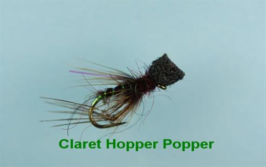 Claret Hopper Popper Fly - Fishing Flies with Fish4Flies Worldwide