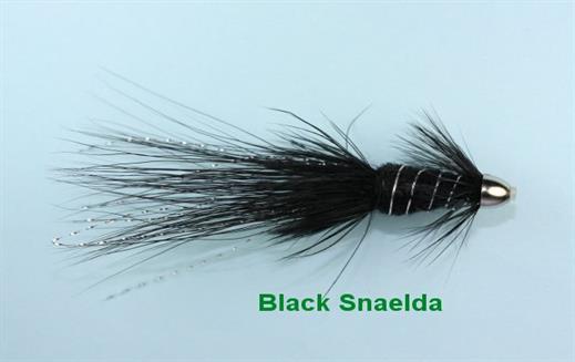 Black Snaelda Conehead Fly - Fishing Flies with Fish4Flies UK