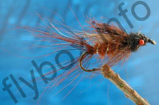 Hairy Red Eyed Fiery Brown Nymph Fly - Fishing Flies with Fish4Flies ...